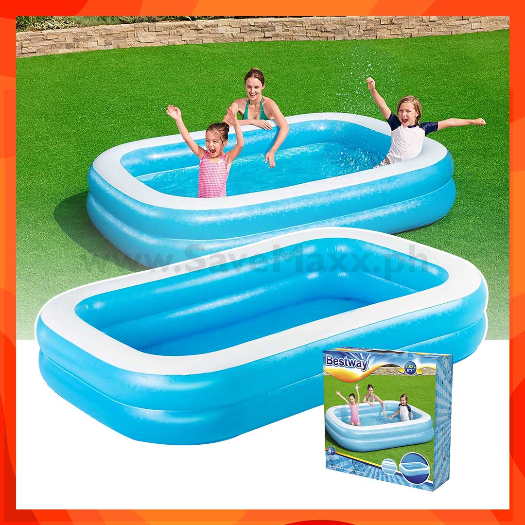 Inflatable Home Pool (2.62m x 1.75m x 51cm / 8.6 x 69" x 20") 54006 ...