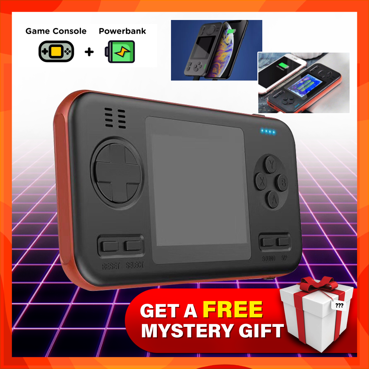 2 in 1 Handheld Gameboy Powerbank (8000mAh) with FREE Mystery Gift ...